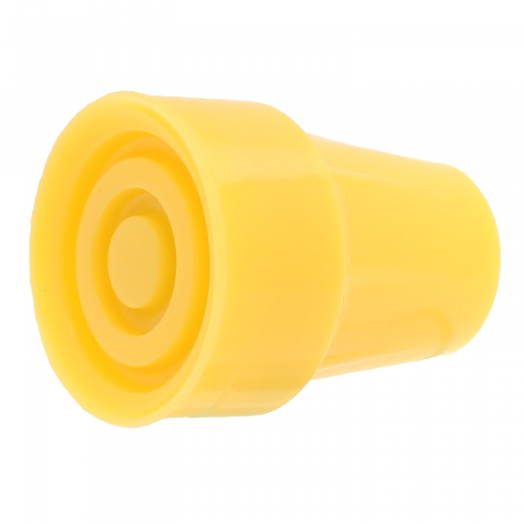 19mm (3/4") Yellow Rubber Ferrules For Walking Sticks & Crutches