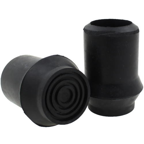 22mm (7/8") Type D Black Rubber Ferrules For Walking Sticks