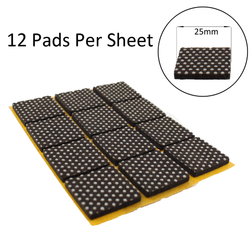 25mm Square Self Adhesive Non Slip Furniture Felt Pads