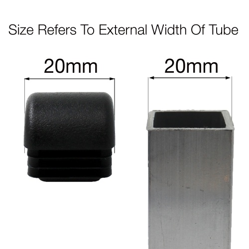 20m Square Domed Ribbed Inserts End Caps For The Bottoms Of Chair Legs