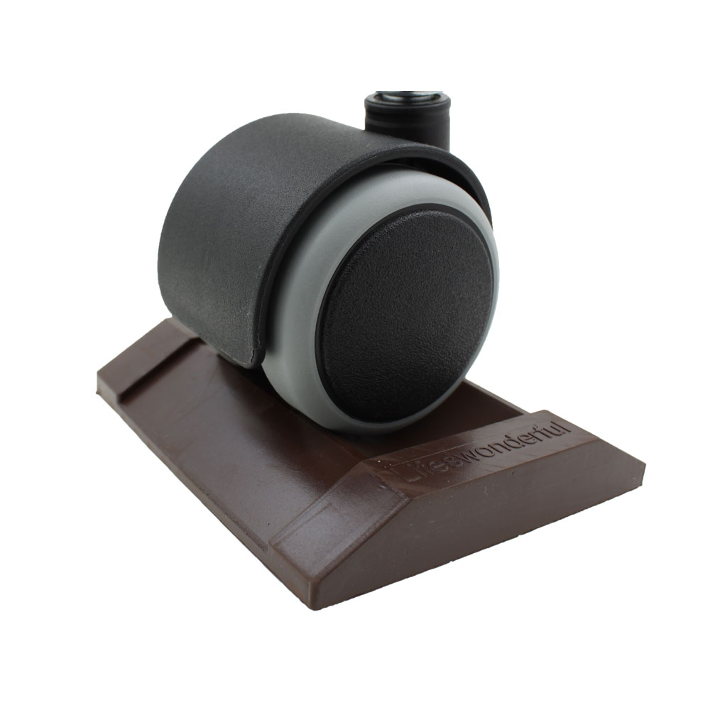Rubber Furniture Caster Cups With High Grip Base - Dark Brown