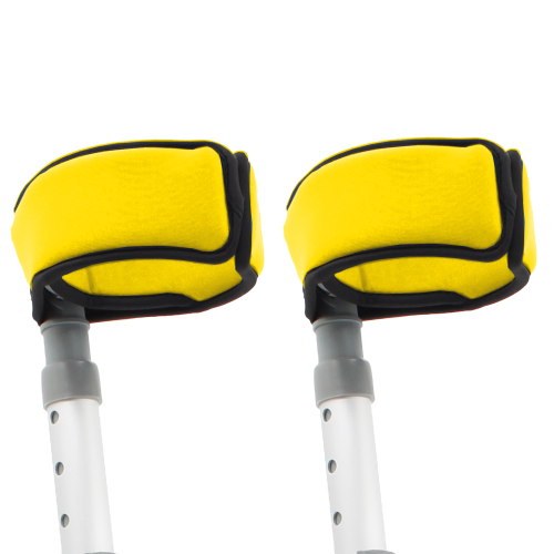 Neoprene Arm Crutch Cuff Covers For NHS Crutches - Yellow