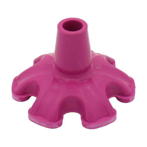 Pink Rubber Ferrule With A Large 6 Footed Base For » Walking Sticks